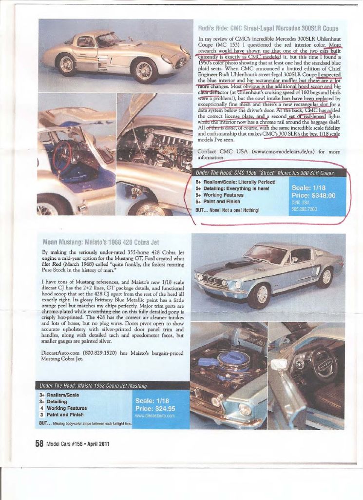 M-076/M-088 CMC Mercedes-Benz 300 SLR, „Uhlenhaut Coupé“ - CMC Modelcars